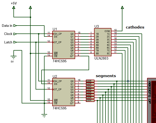 Afficheur 7 segments à led
